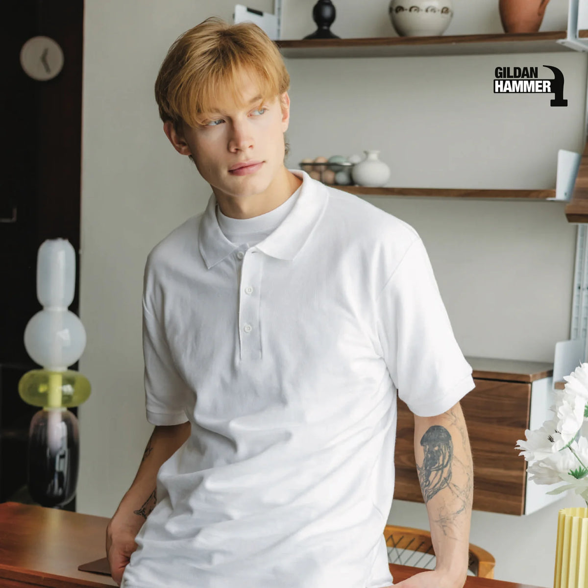 Gildan Hammer Cotton Pique Polo Shirt — HINOKII